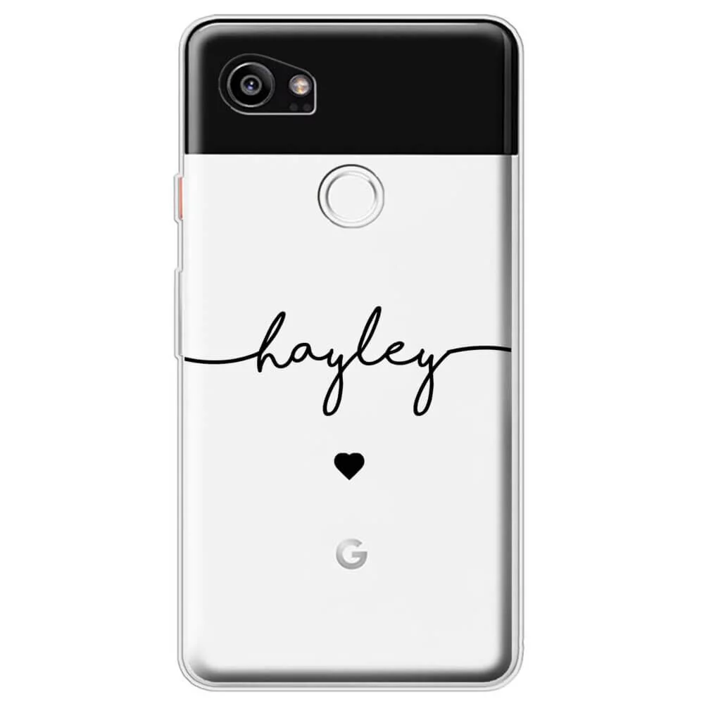 Personalised Google Pixel 2XL Clear Soft Silicone Case Wrappz