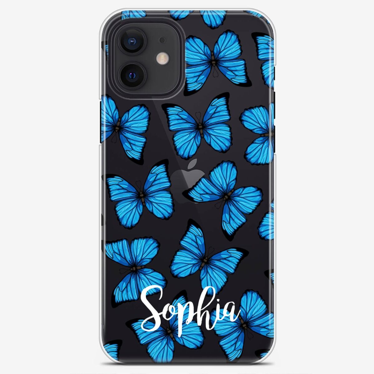 Blue Butterfly Clear Phone Case | Name Designs | Wrappz