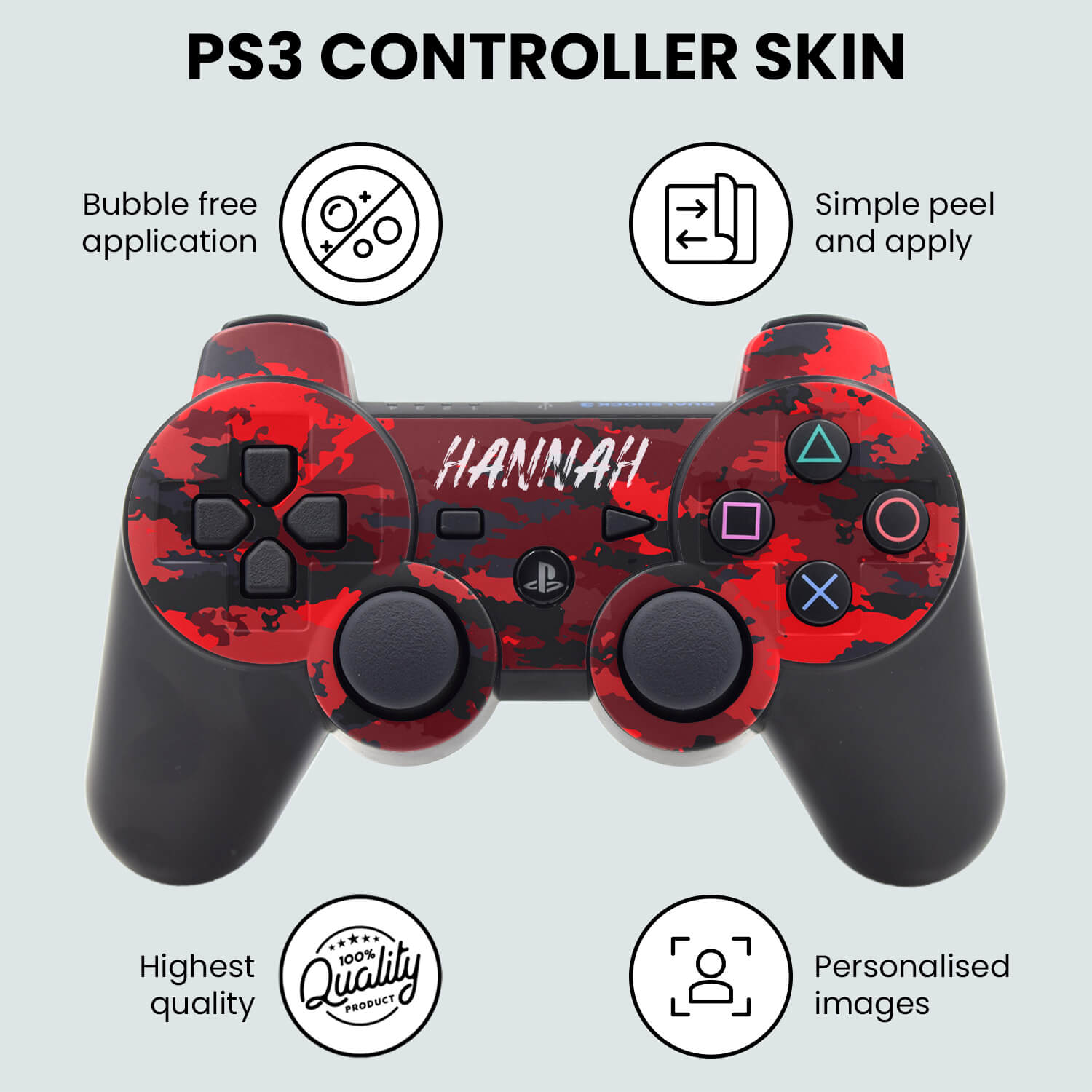 Custom PS3 Controller (DS3 Dual Shock) Skins & Stickers | Wrappz