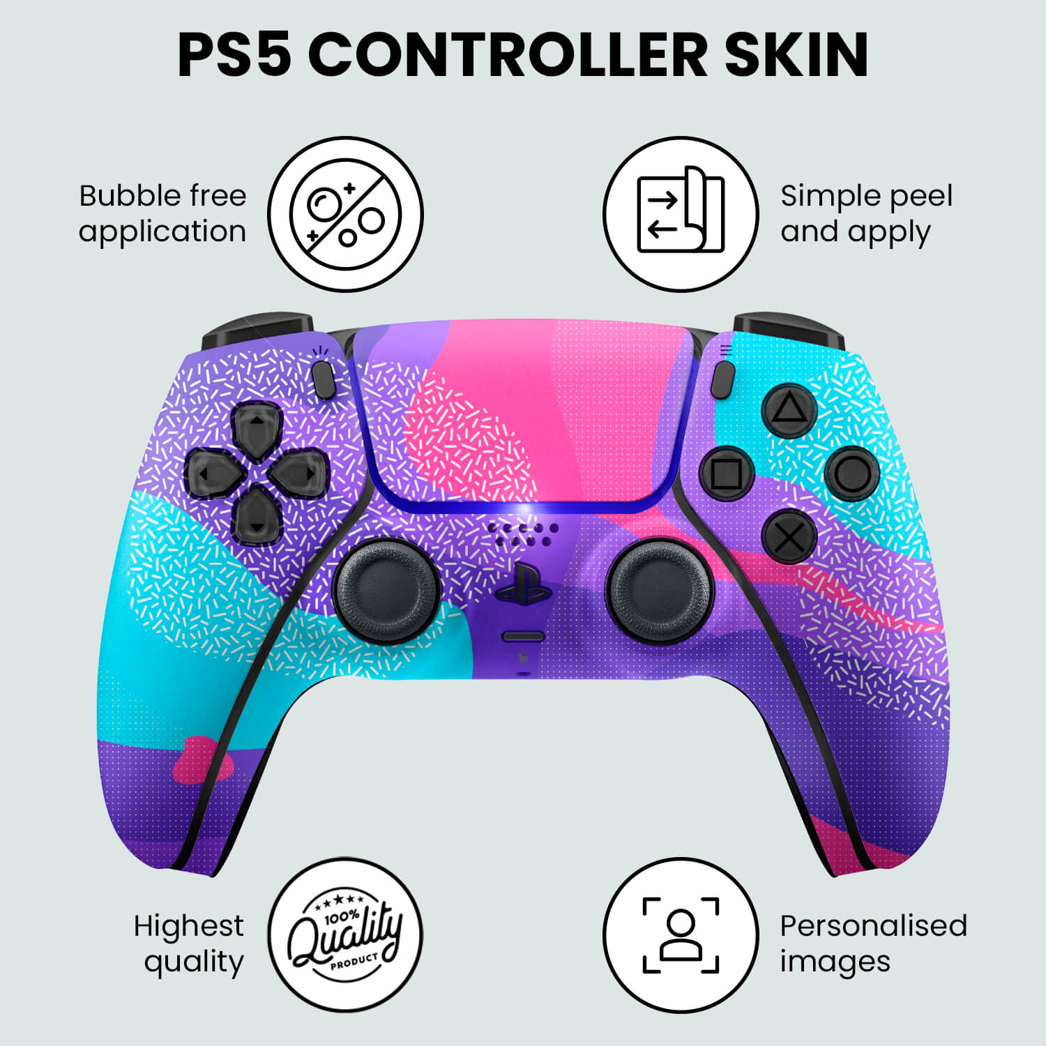 Personalised PS5 Controller Skins & Stickers | Wrappz