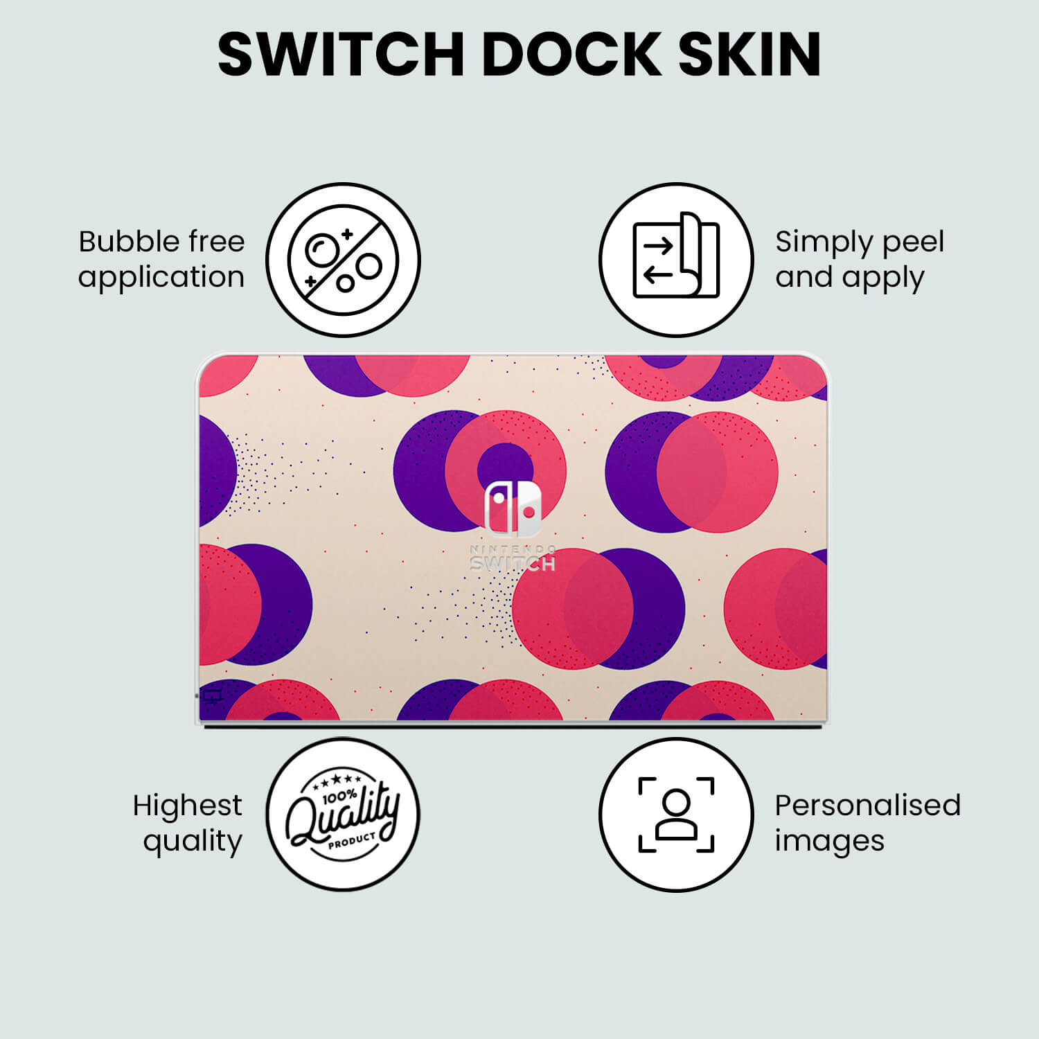 Personalised Nintendo Switch Dock Skin | Wrappz