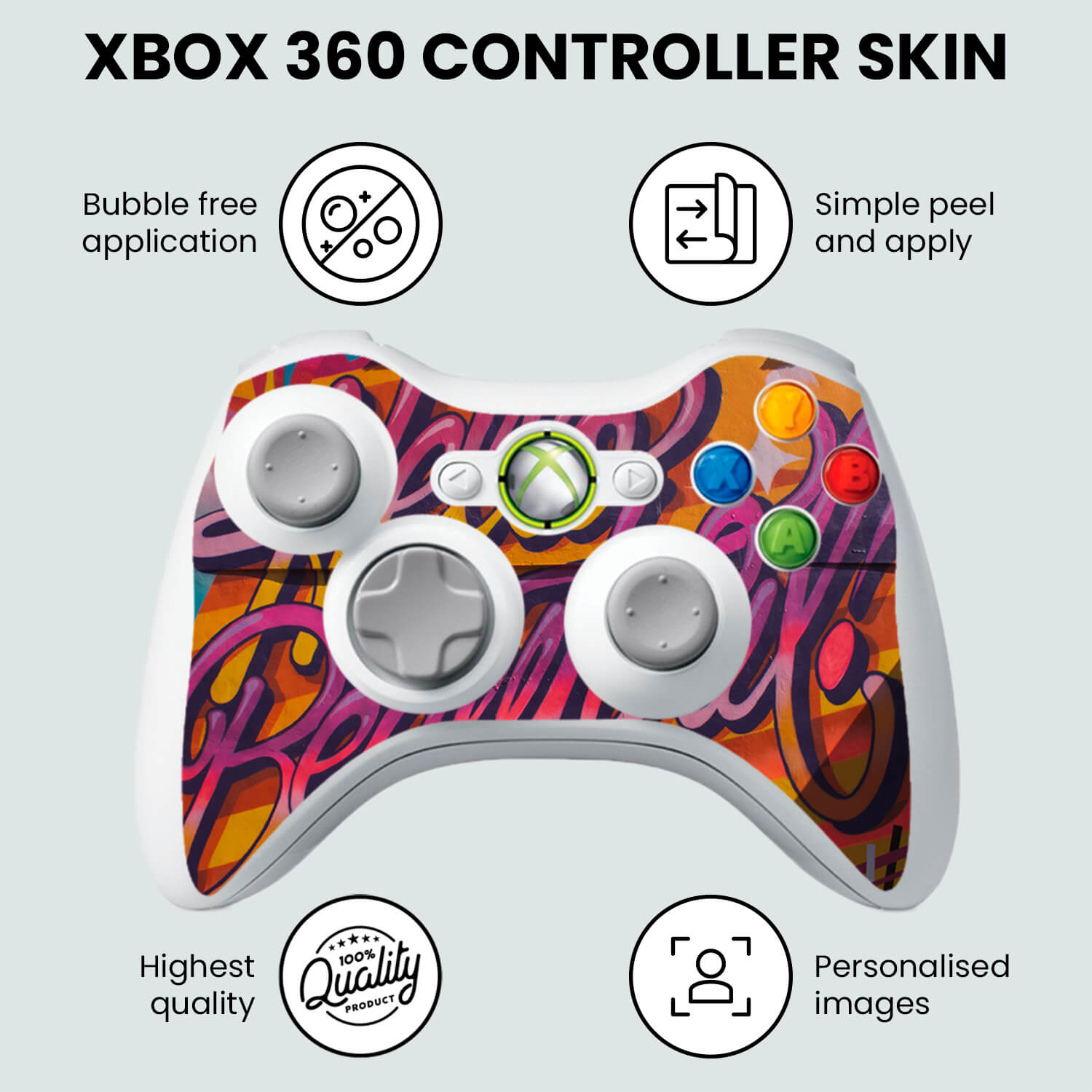 Personalised Xbox 360 Controller Skins & Stickers | Wrappz Personalised Xbox 360 Controller Skins & Stickers | Wrappz