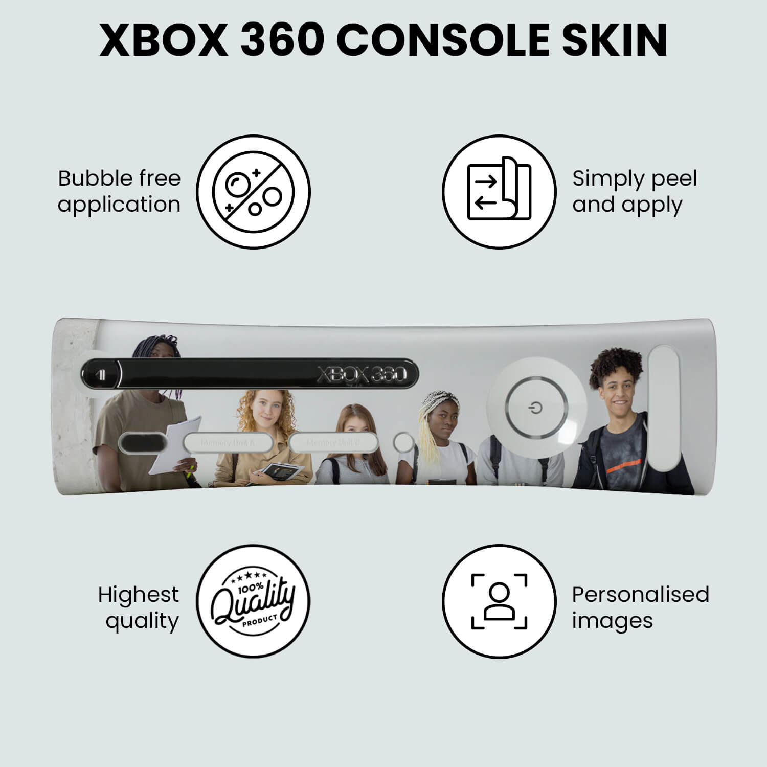 Personalised Xbox 360 Console Skin & Stickers | Wrappz